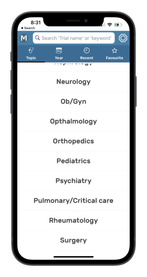 Visualmed - Clinical Trials App